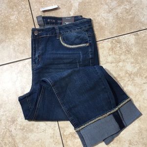 Jeans | Chevron Stitch Convertible Cuff Straight Jean | Poshmark
